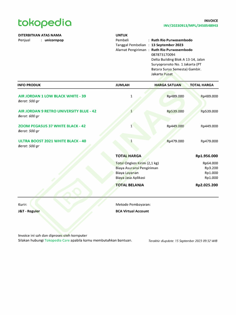 Contoh Invoice | PDF