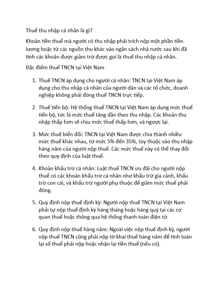 Co So Li Luan Thue TNCN | PDF