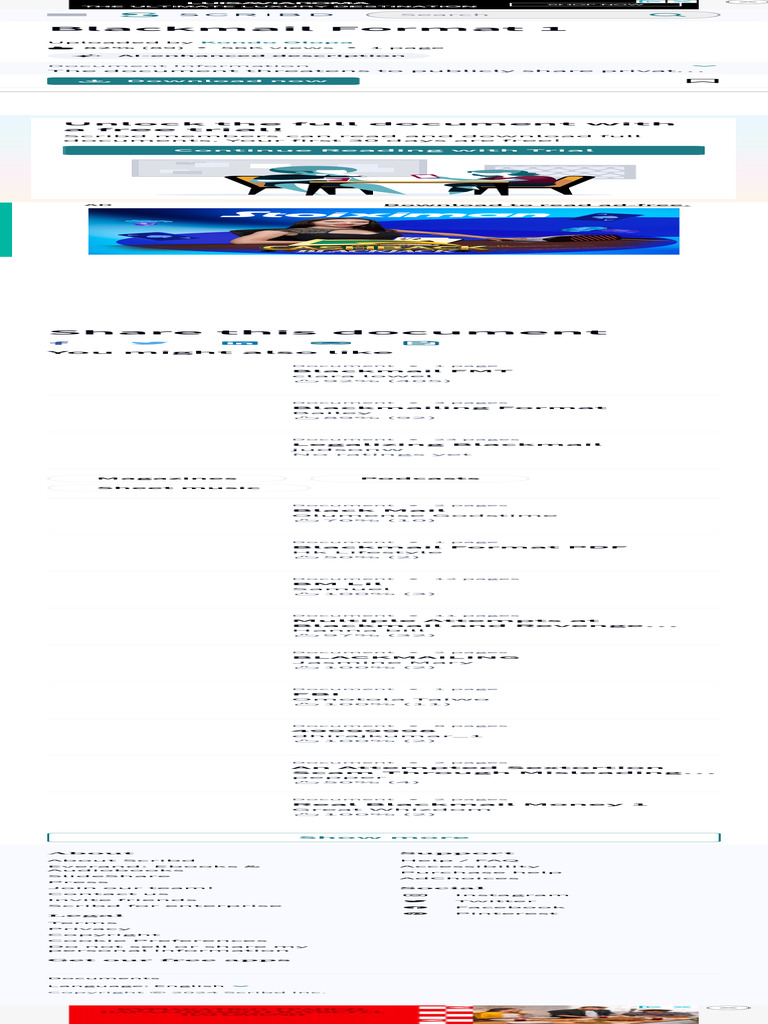 Blackmail Format 1 PDF | PDF | Scribd | Cyberspace