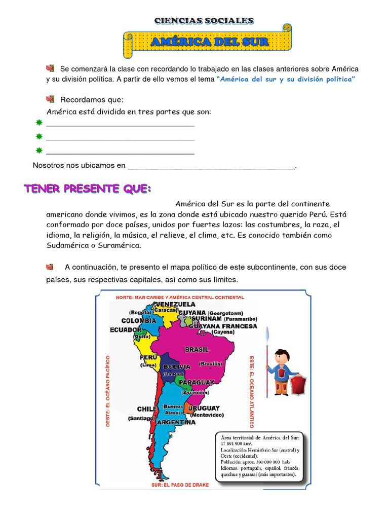 Geografía Política de Sudamérica | PDF | Américas | América del Sur