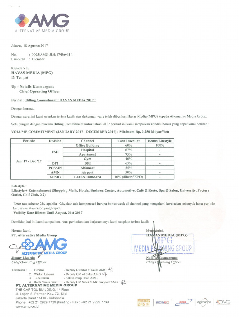Billing Commitment AMG | PDF