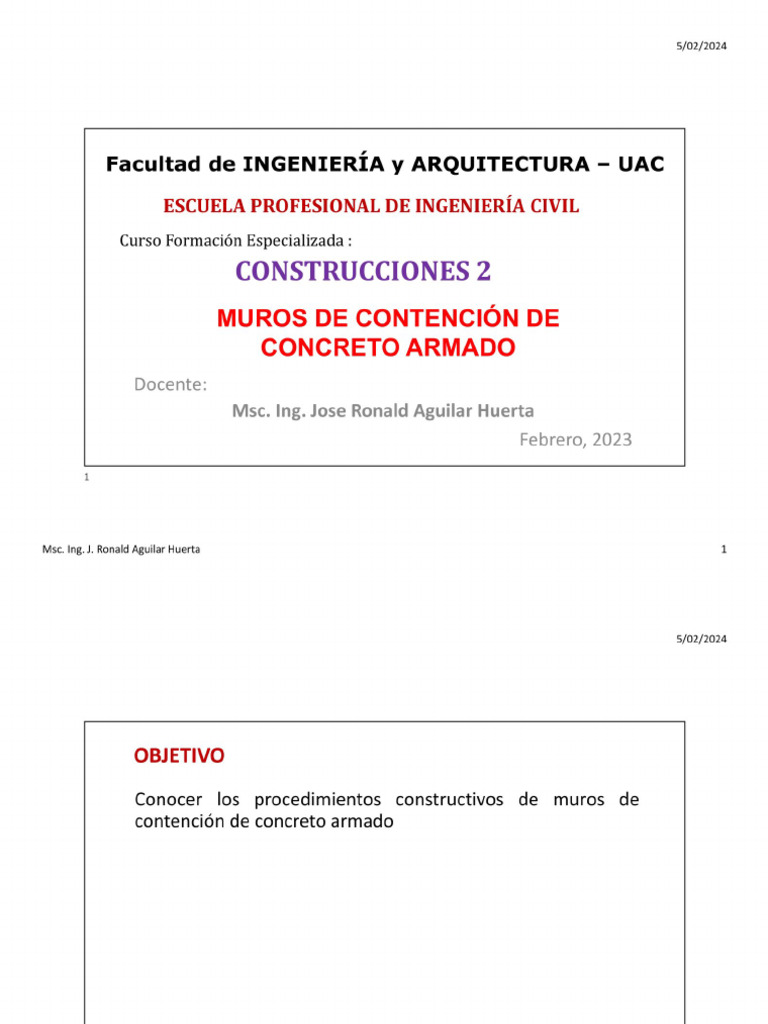 Tema 4 Muro de Contención | PDF