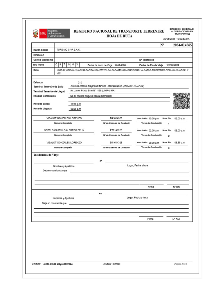 Reporte Hoja de Ruta EXCLUCIVA | PDF