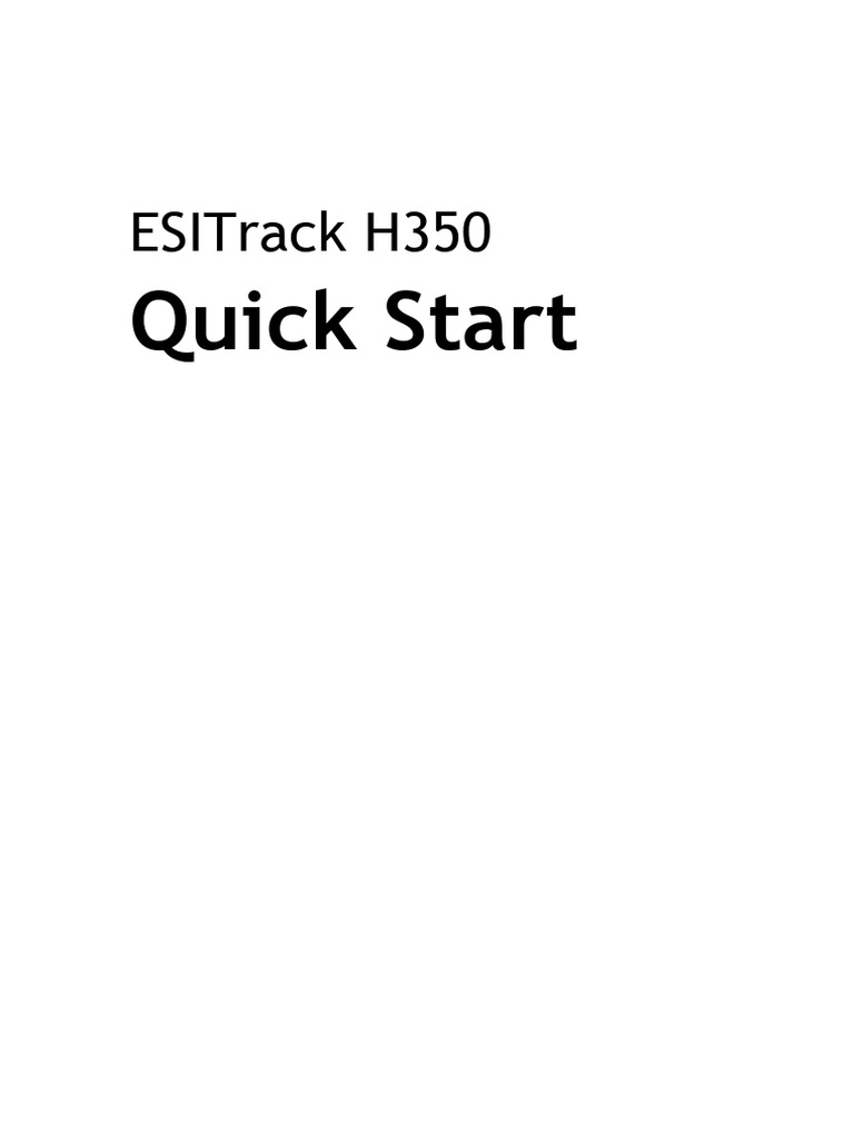 Esitrack h350 Quickstart | PDF | General Packet Radio Service | Modem