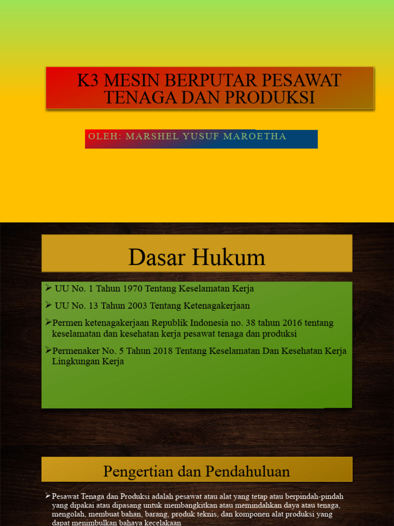 K3 Mesin Berputar | PDF | Bisnis | Komputer