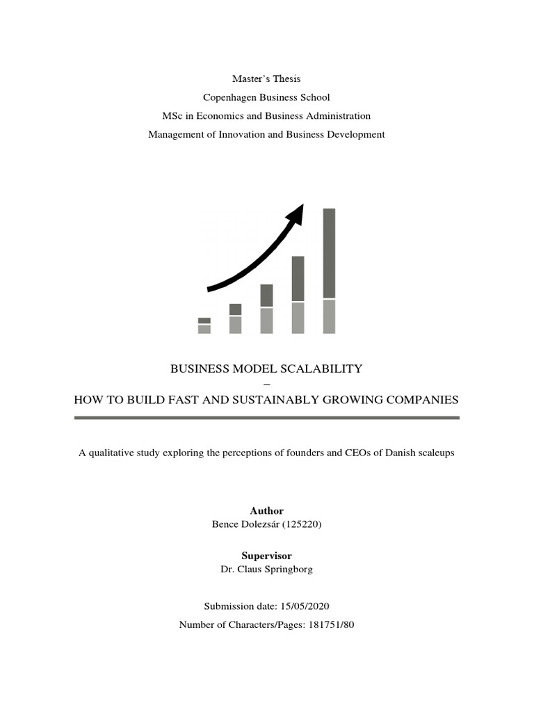 Business Model Scalability - How To Build Fast and Sustainably Growing ...