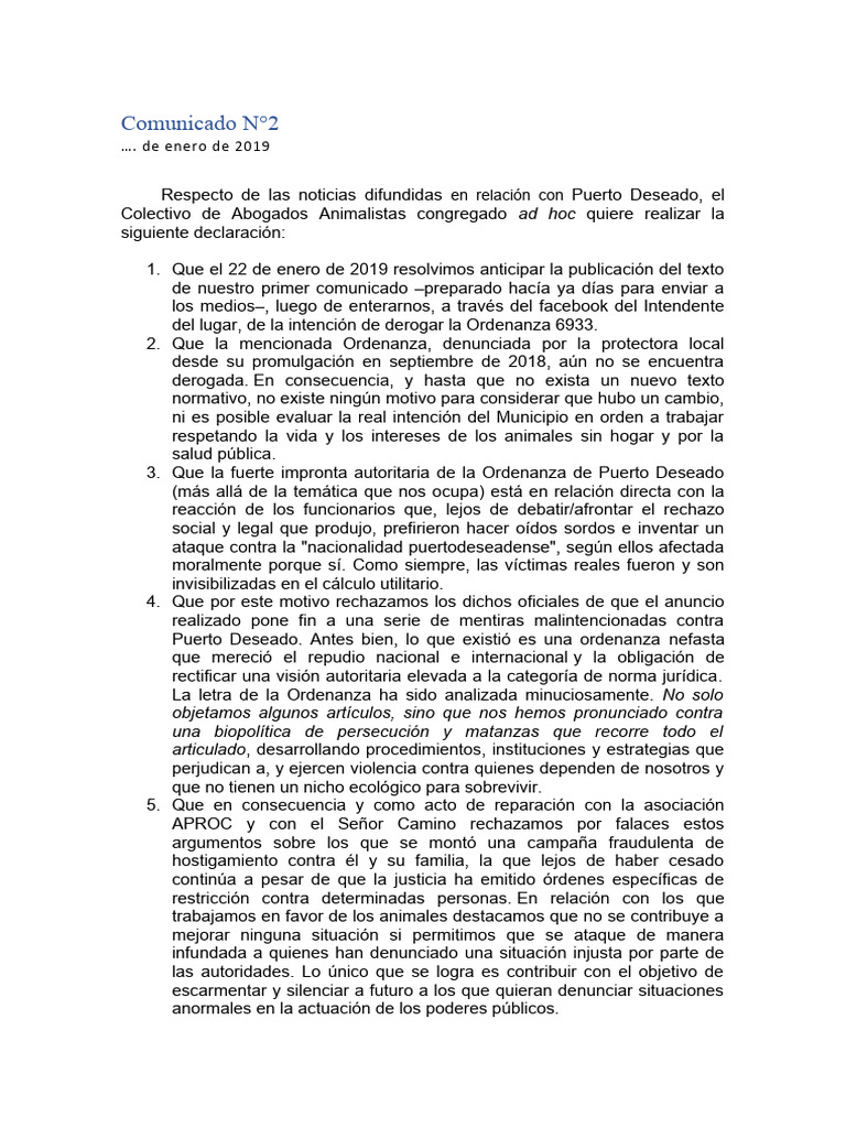 Comunicado 2 | PDF