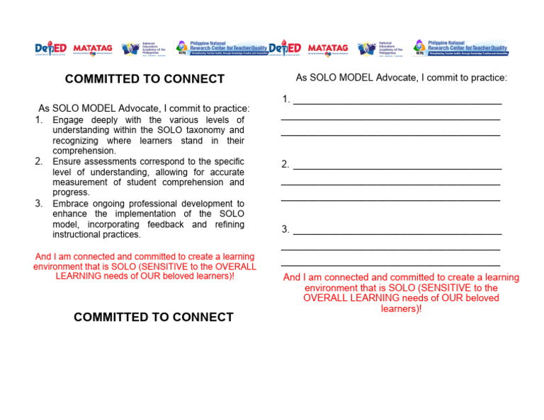 Session 3 Commitment Form | PDF