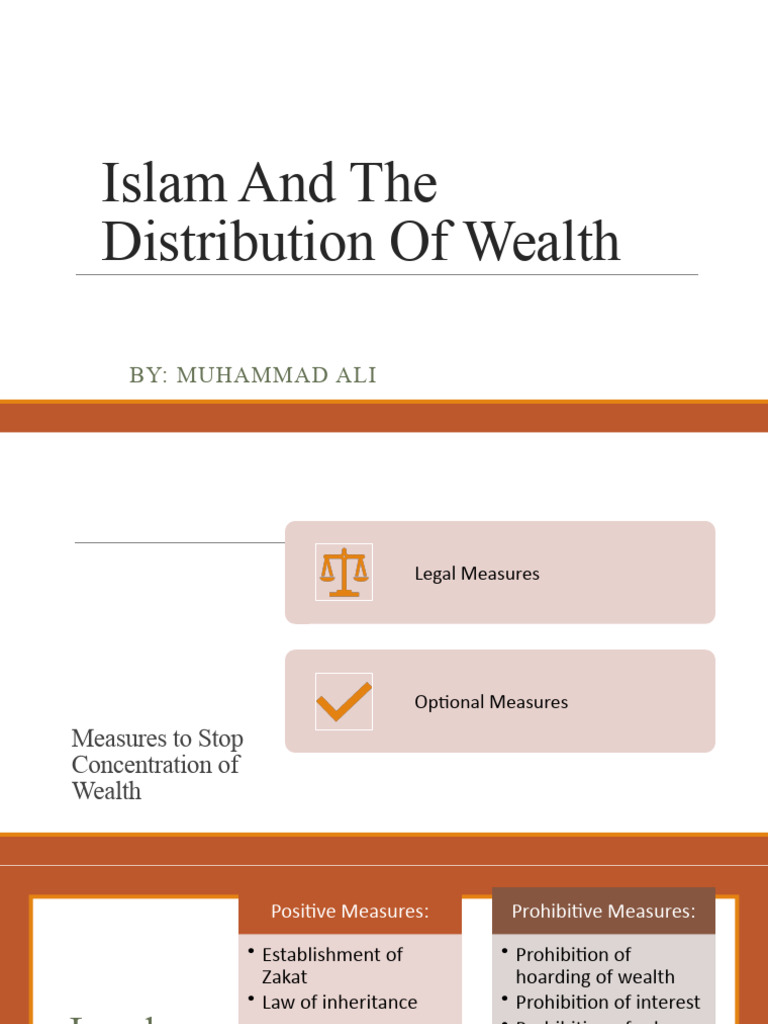 Islam and The Distribution of Wealth | PDF | Inheritance | Taxes