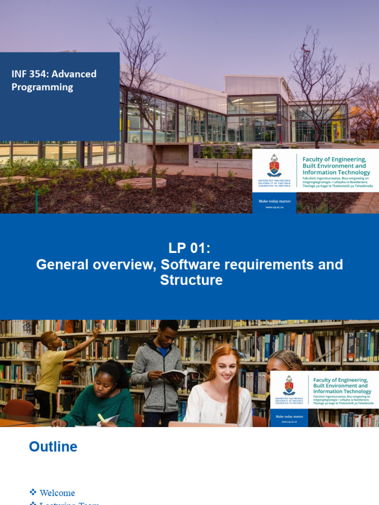 2024_INF 354 LP 01 General Overview, Software Requirements and Structure (1) | PDF | Software ...
