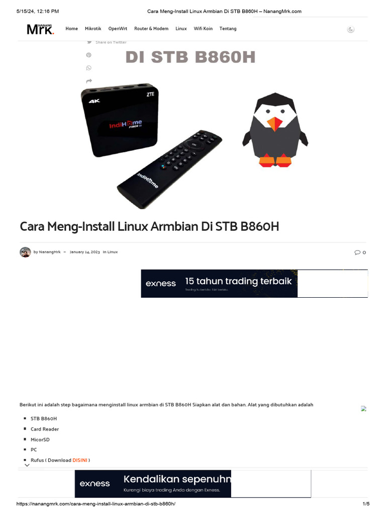 Cara Meng-Install Linux Armbian Di STB B860H | PDF | Komputer ...