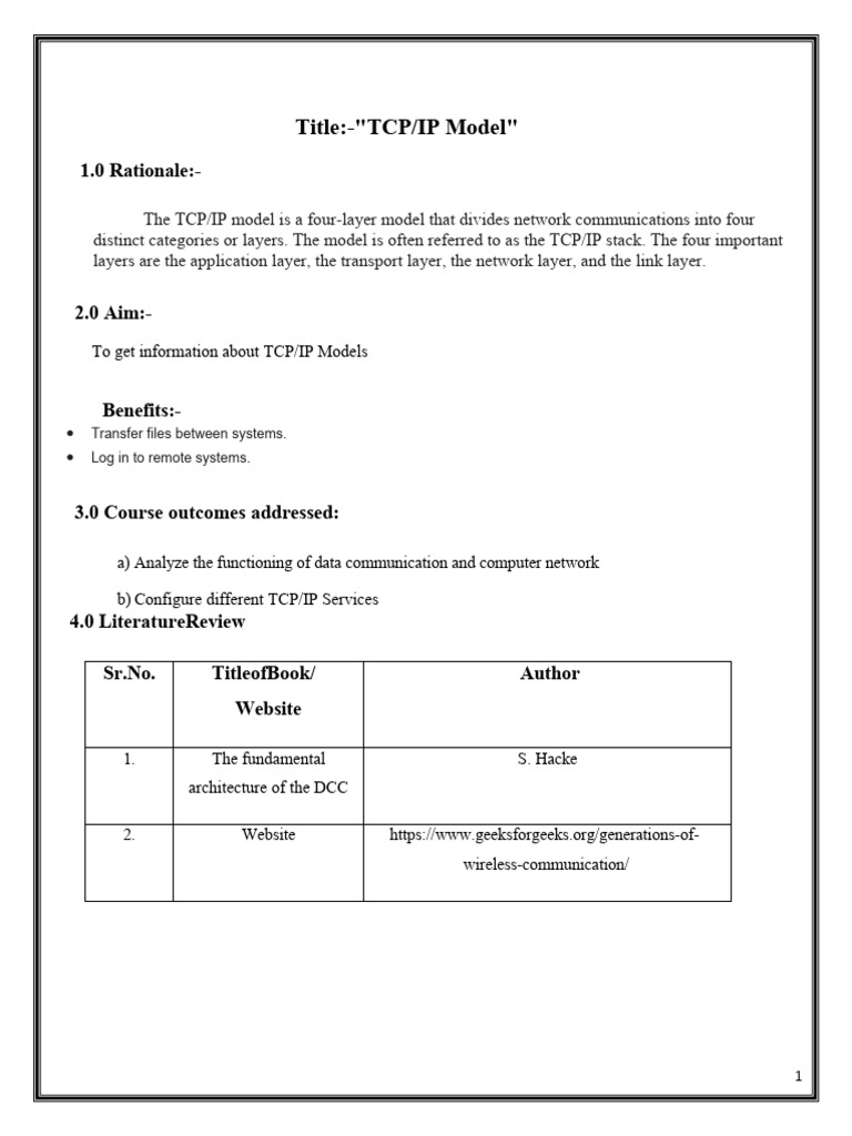 Dcc Report Pdf Internet Protocol Suite Internet Protocols