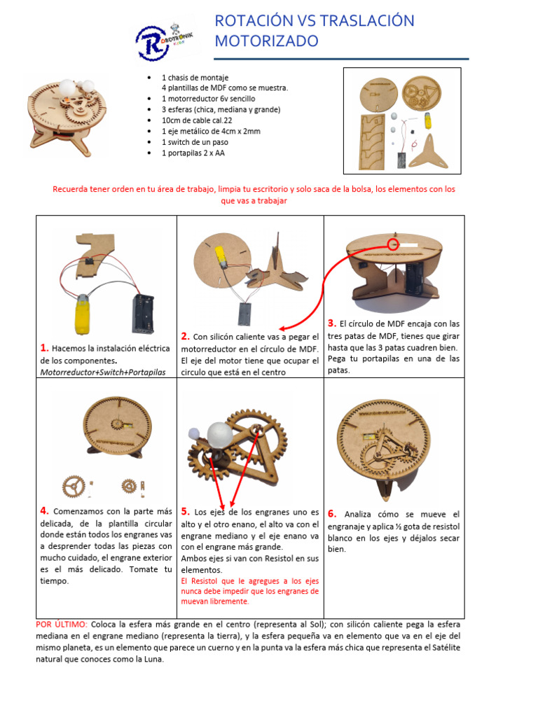 Rotación Vs Traslación Motorizado | PDF | Engranaje