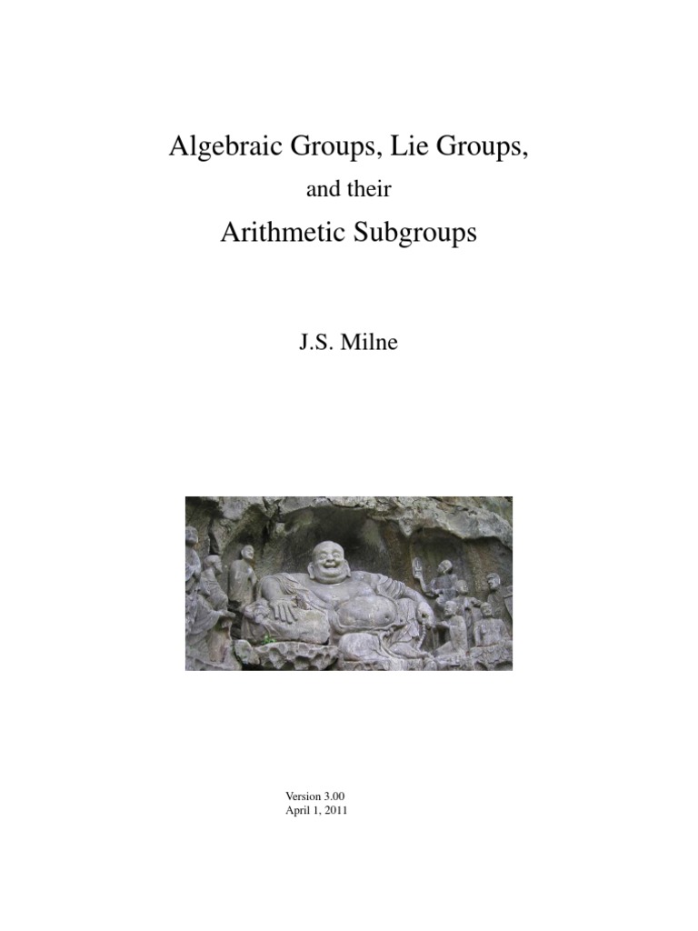 Algebraic Groups | PDF | Group (Mathematics) | Representation Theory
