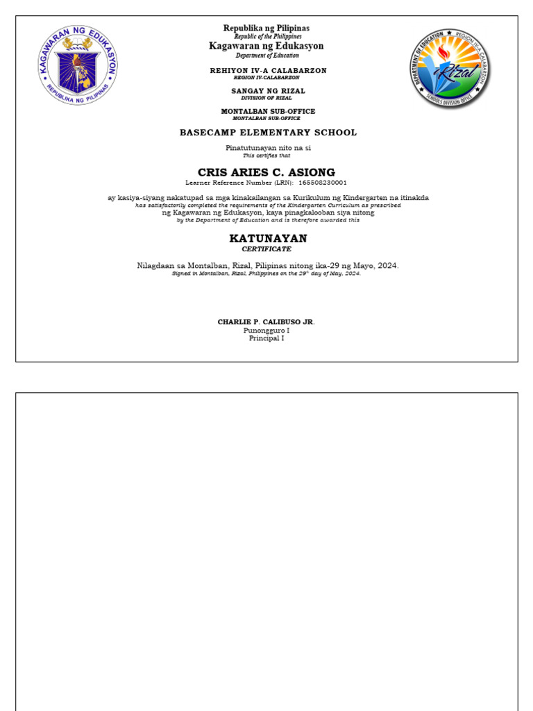 Asiong Completion | PDF