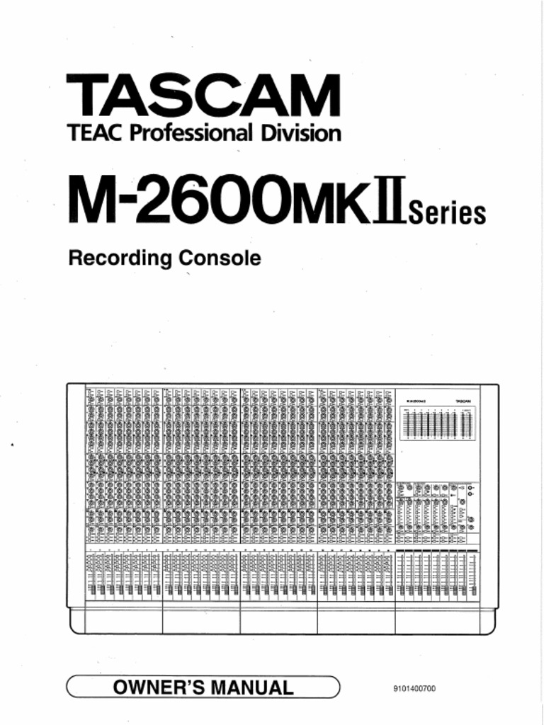 Tascan M2600 MKII Manual | PDF