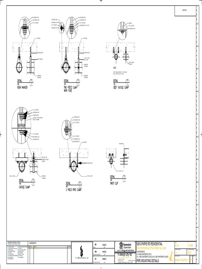 Pipe Mounting Details for Sprinkler Systems | PDF | Nut (Hardware ...