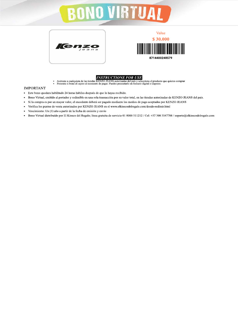 Kenzo 30k - 084743 | PDF