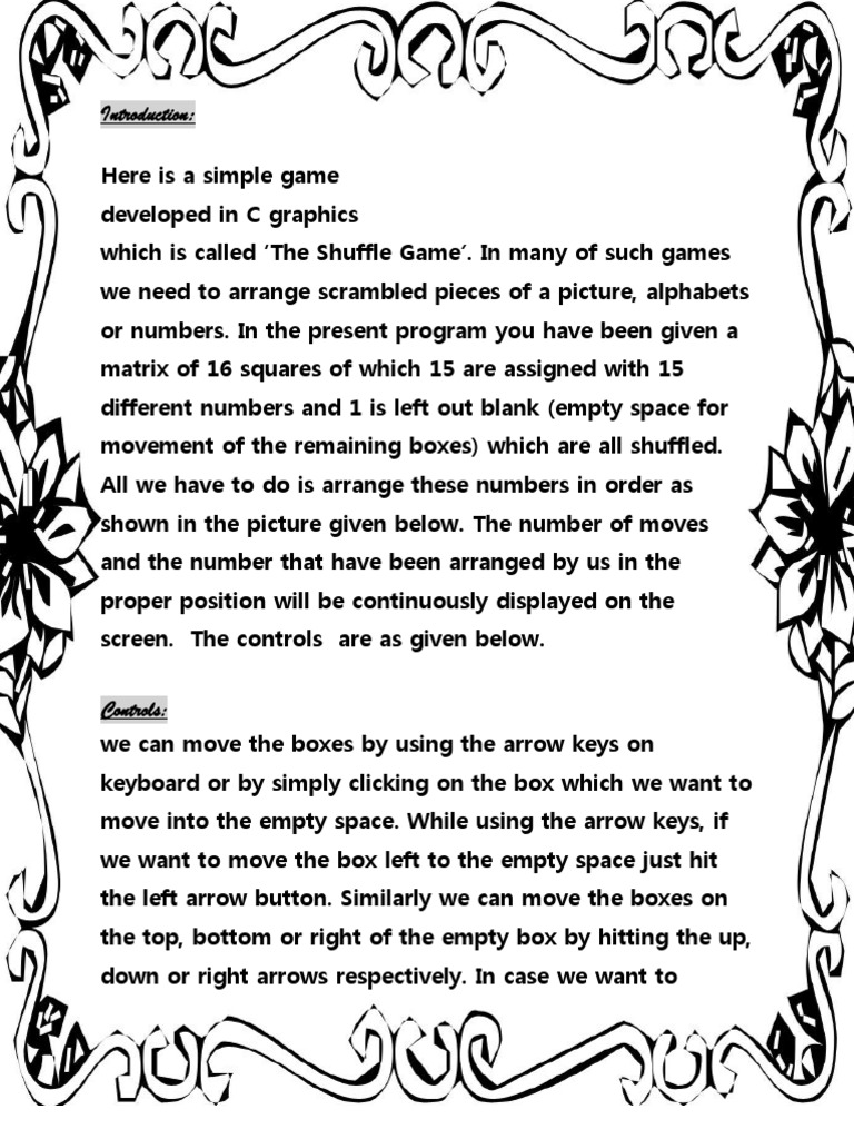 Shuffle Game Using C | PDF | Electronic Engineering | Media Technology