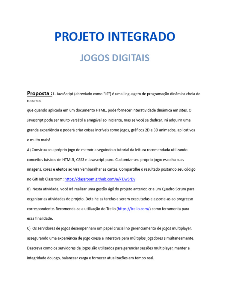 Jogo Da Memoria PF | PDF | Script Java | Servidor (informática)