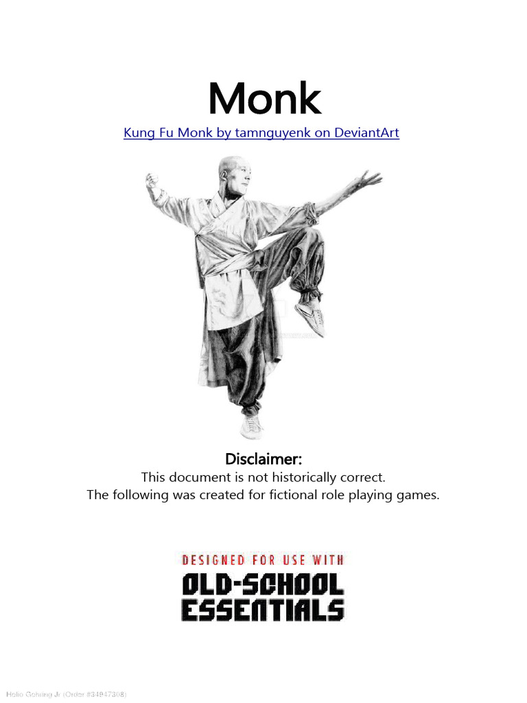 Monk Class For Use With Old School Essentials | PDF | License | Copyright