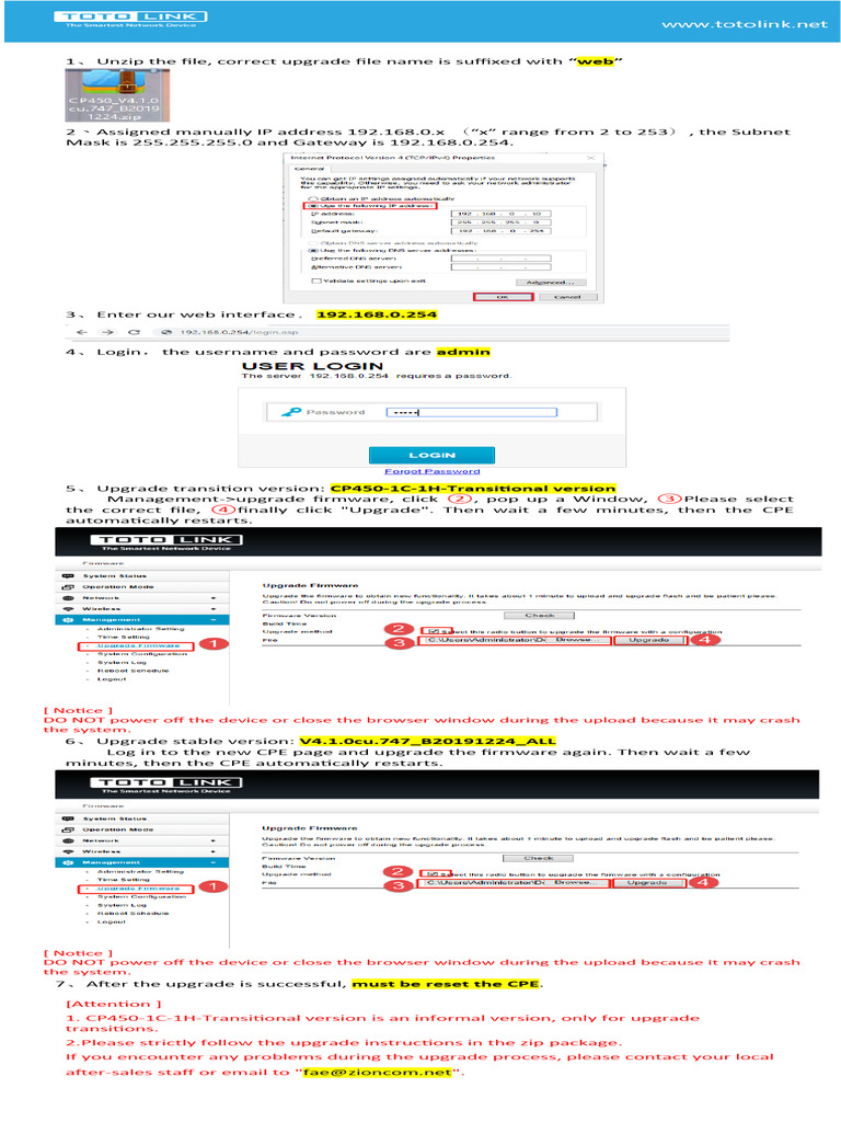 CPE Firmware Upgrade Guide | PDF | Computers