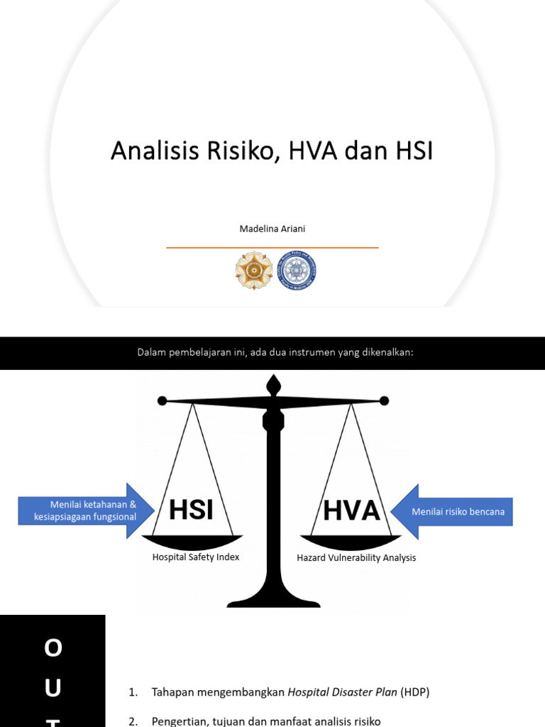 Materi 2. Analisis Risiko, HVA, Hospital Safety Index | PDF