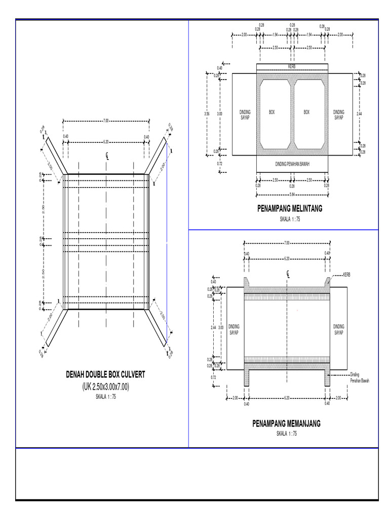 Gambar Kerja BOX 2,5x3x7 M | PDF