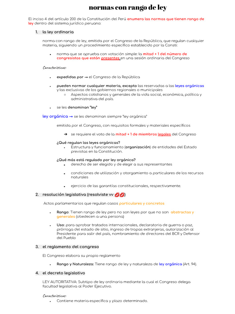 10 - Las Normas Con Rango de Ley | PDF | Constitución | Gobernancia