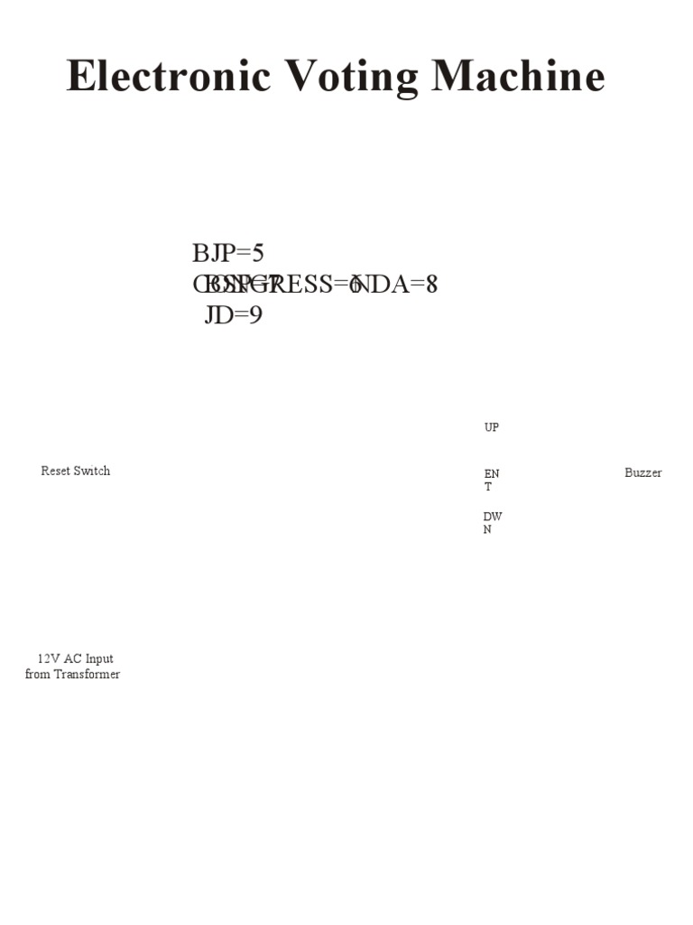 Micrcontroller Based Electronic Voting Machine | PDF | Instruction Set ...