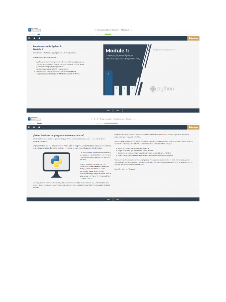 Módulo 1 - Introducción A Python y Programación de Computadoras | PDF