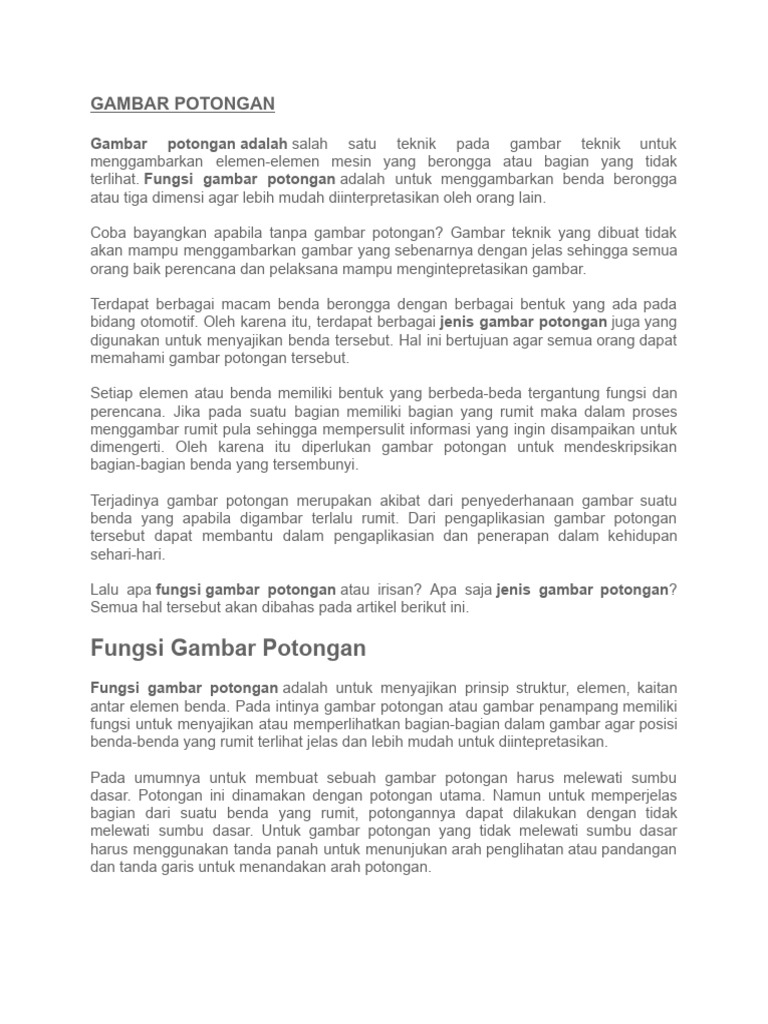 Gambar Potongan | PDF | Metode & Bahan Ajar | Seni