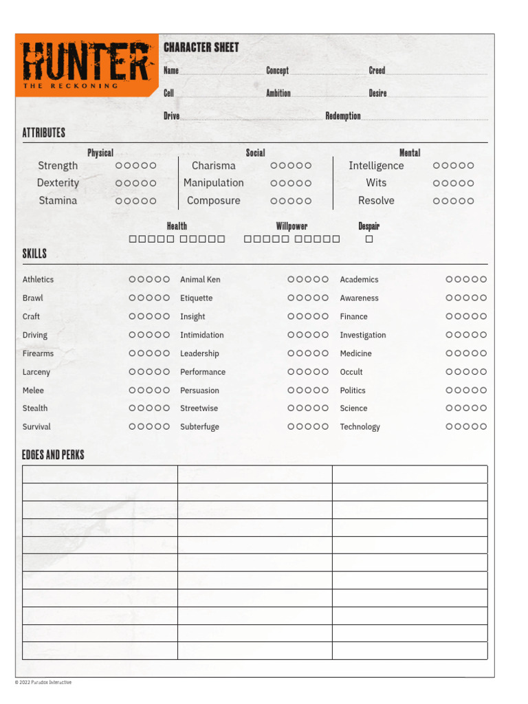 Character Sheet - Interactive | PDF