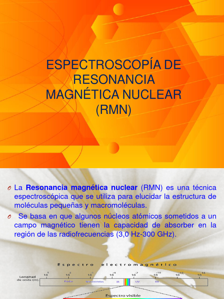 Espectroscopía de Resonancia Magnética Nuclear (RMN) | PDF | Resonancia ...