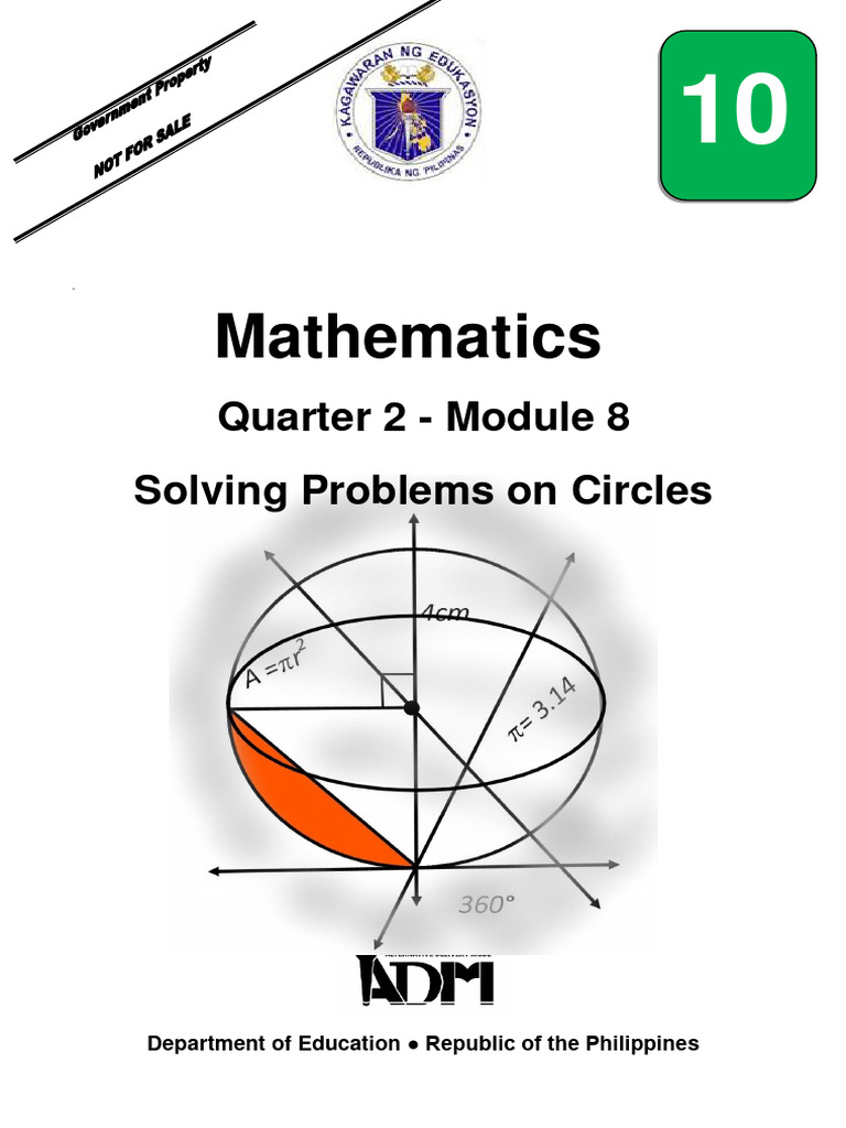 Math10 Q2 Module-Quarter-8 v2 | PDF | Circle | Area