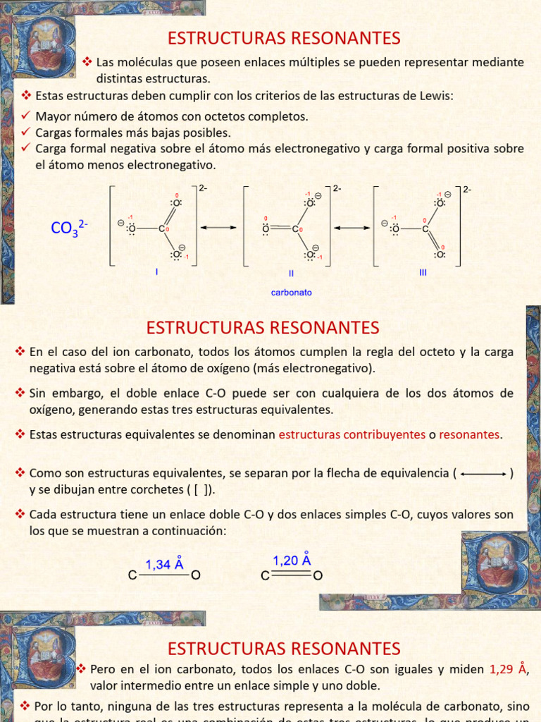 Estructuras Resonantes en Química | PDF | Enlace químico | Benceno