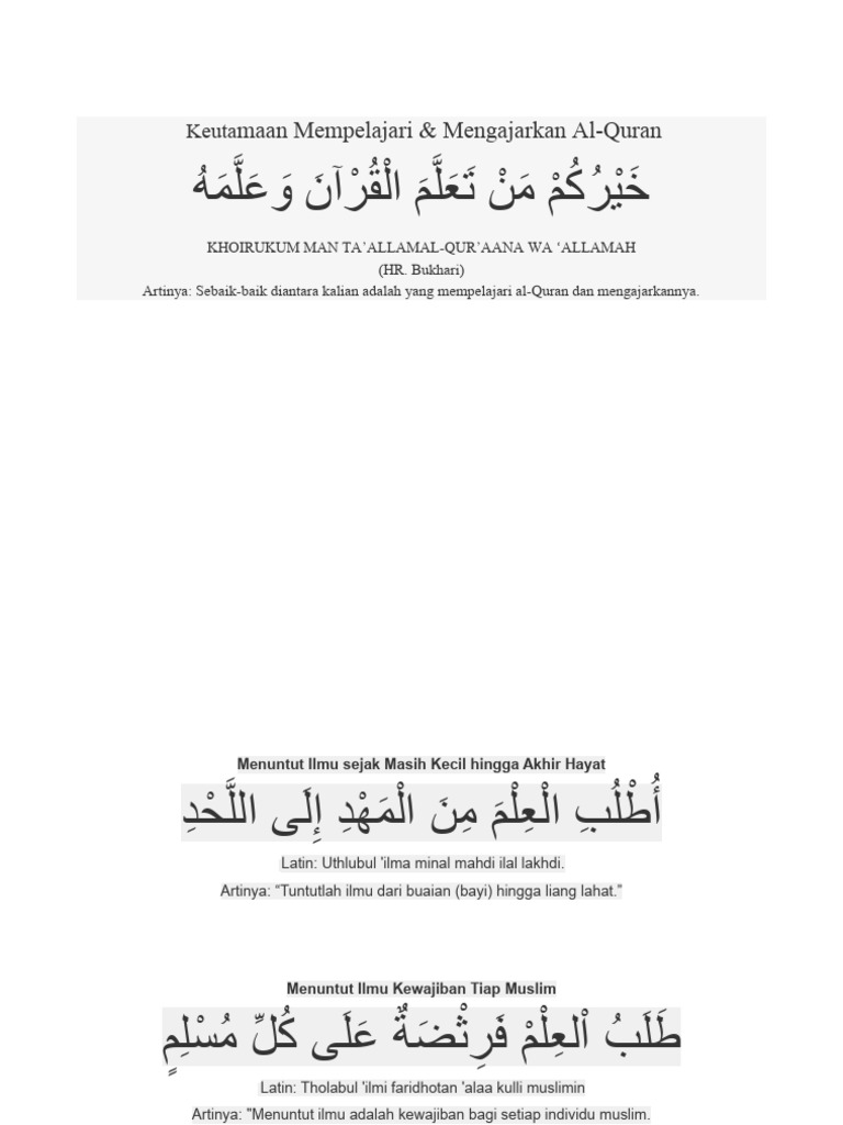 Keutamaan Mempelajari Alquran | PDF