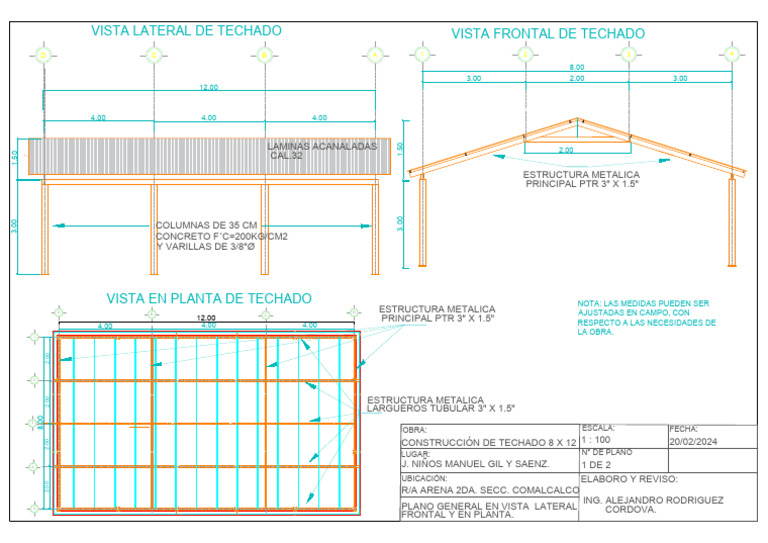 PLANO 1 Techado Manuel Gil y Saenz-Plantilla Primaria | PDF