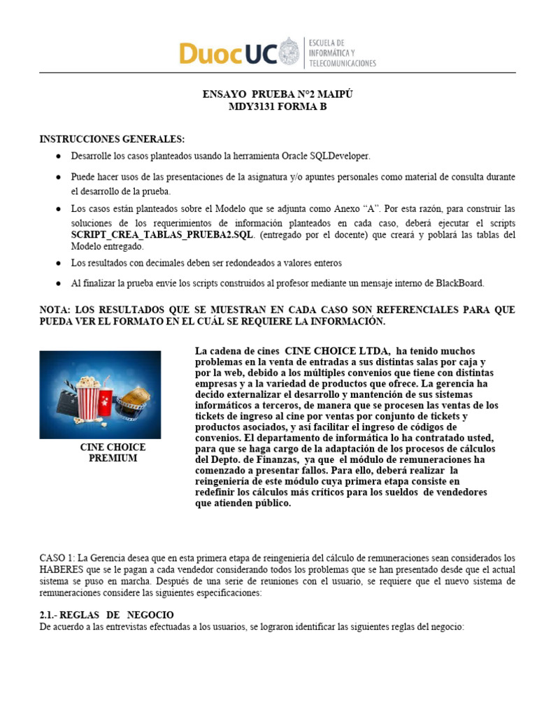 ENSAYO Prueba N°2 MDY3131 | PDF | Variable (informática) | Informática