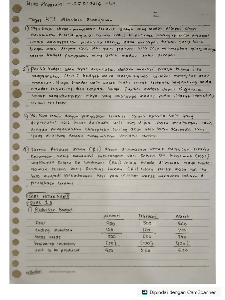 125220016_bella Anggraini_tugas Uts Akmen | PDF