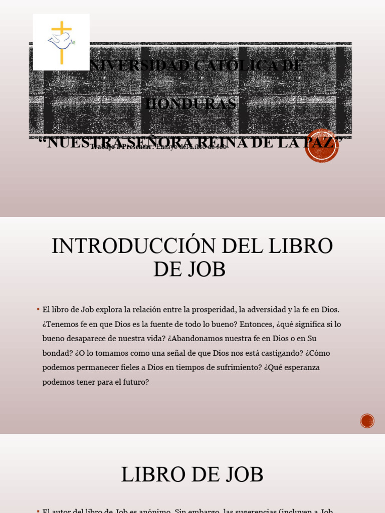 Ensayo de Job | PDF | Libro de trabajo | Dios