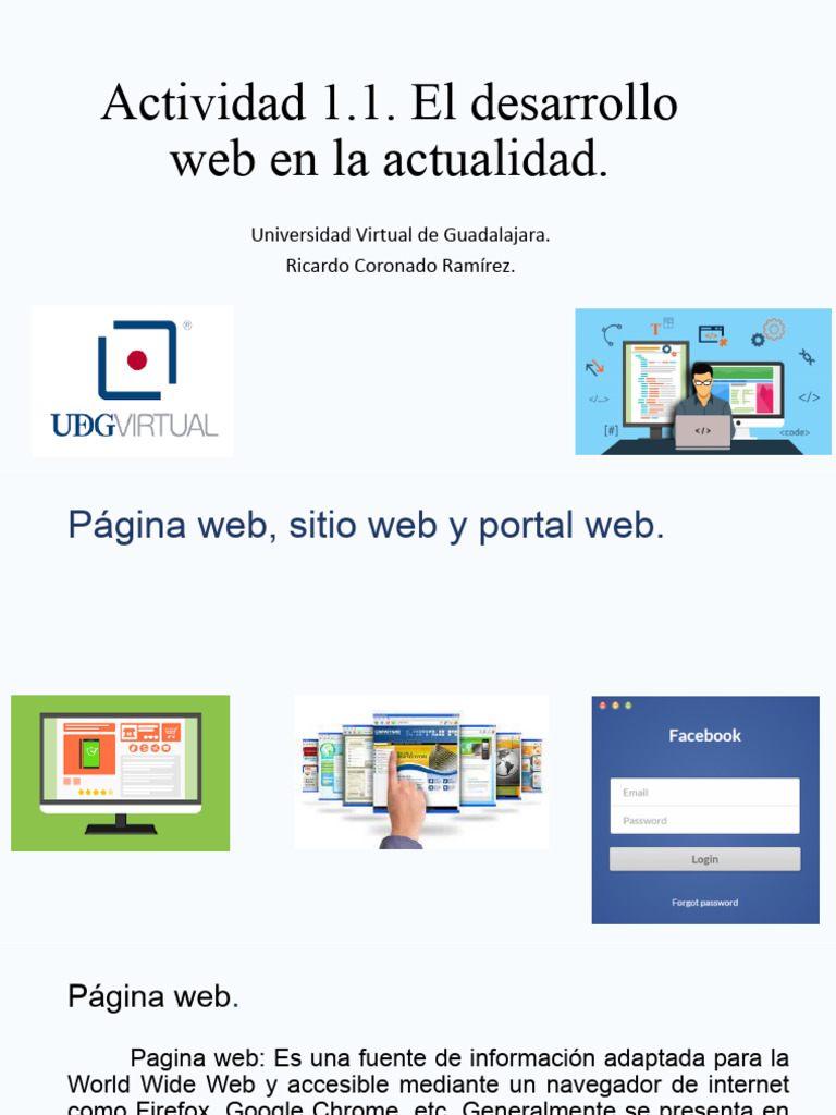 1.1.Actividad 1.1 El desarrollo web en la actualiad | PDF | Red mundial | Internet y web