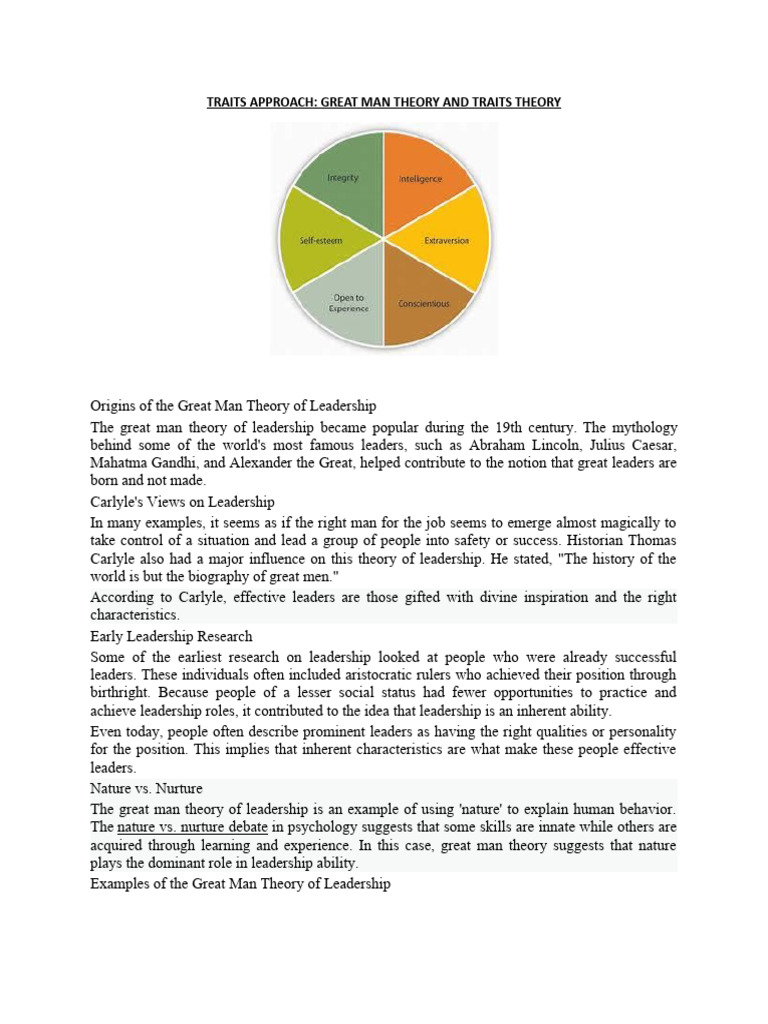 Traits Approach | PDF | Leadership | Behavioural Sciences