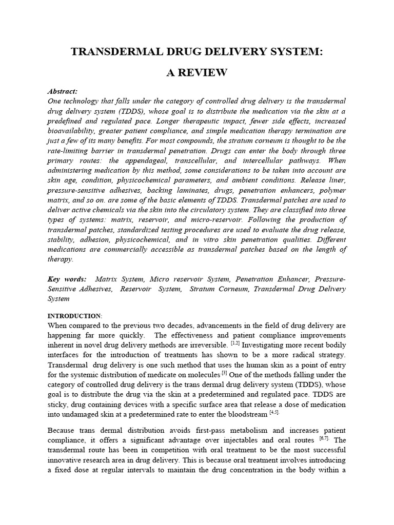 TDDS REVIEW | Download Free PDF | Epidermis | Skin