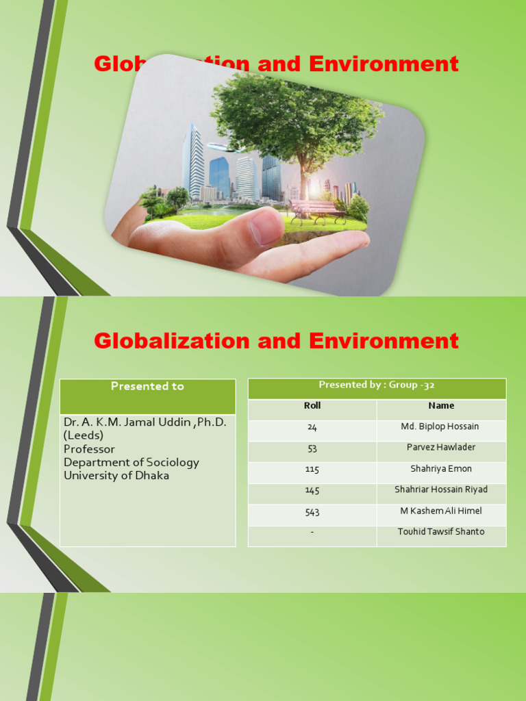 Group-32 ~Globalization and Development | PDF | Deforestation | Air Pollution