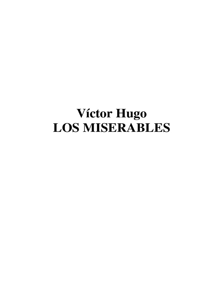 Los-Miserables-Victor-Hugo -1-75 | PDF | Los Miserables