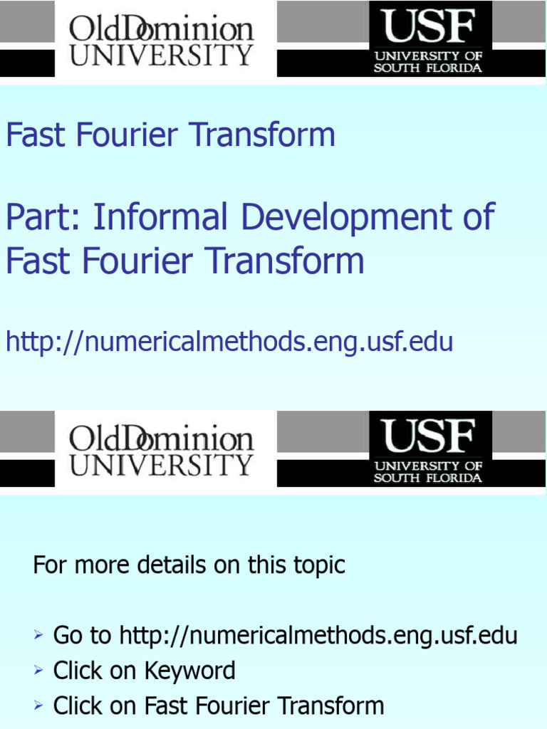 Mws Gen FFT Spe Pptfastfourierdevl | PDF | Fast Fourier Transform ...