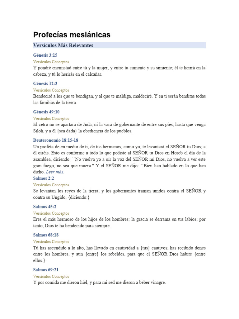 87 Profecias Mesianicas | PDF | Salmos | Creencia religiosa y doctrina