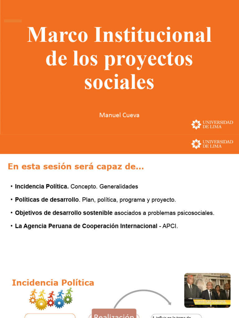 Marco Institucional de Los Proyectos Sociales | PDF | Planificación ...