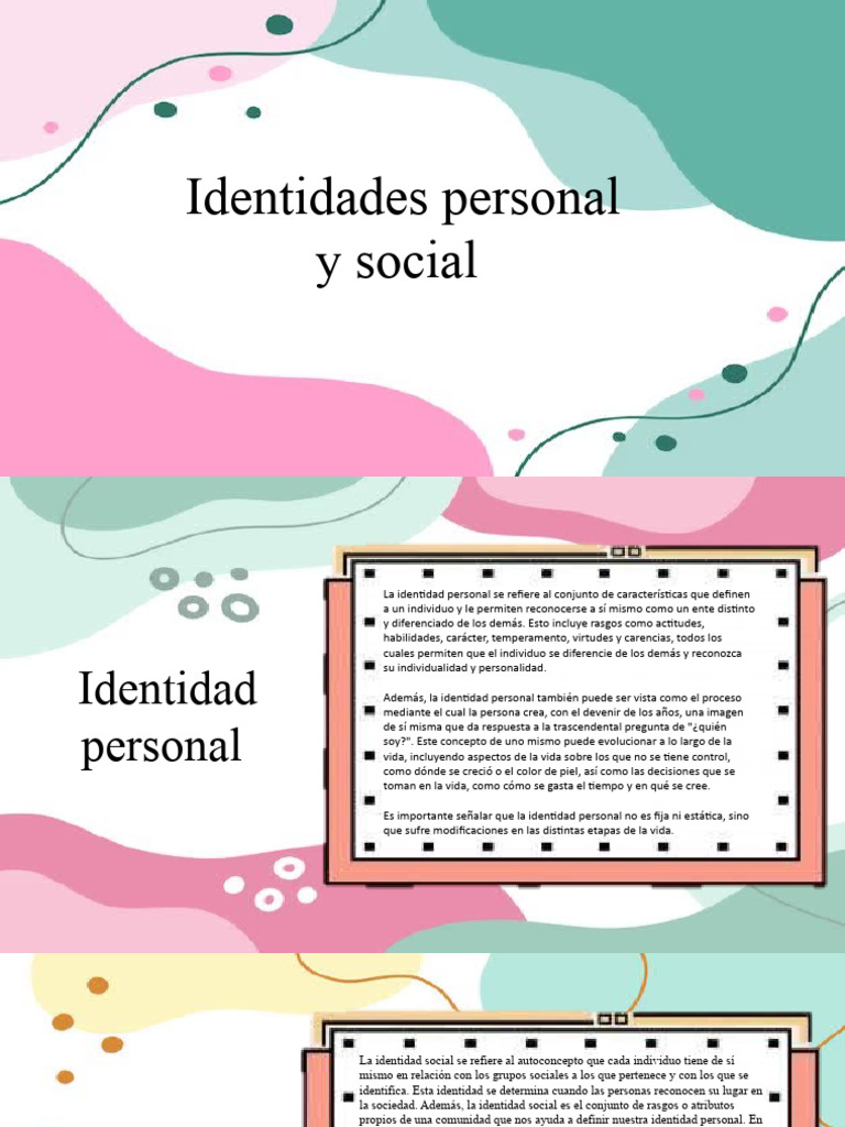 Identidad Personal y Social | PDF | Grupo social | Sicología